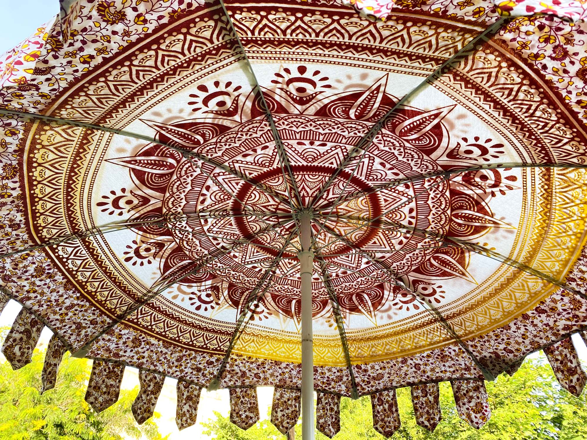 Indian Handmade Cotton Mandala Umbrella , Formal Event, Parasol Large ...