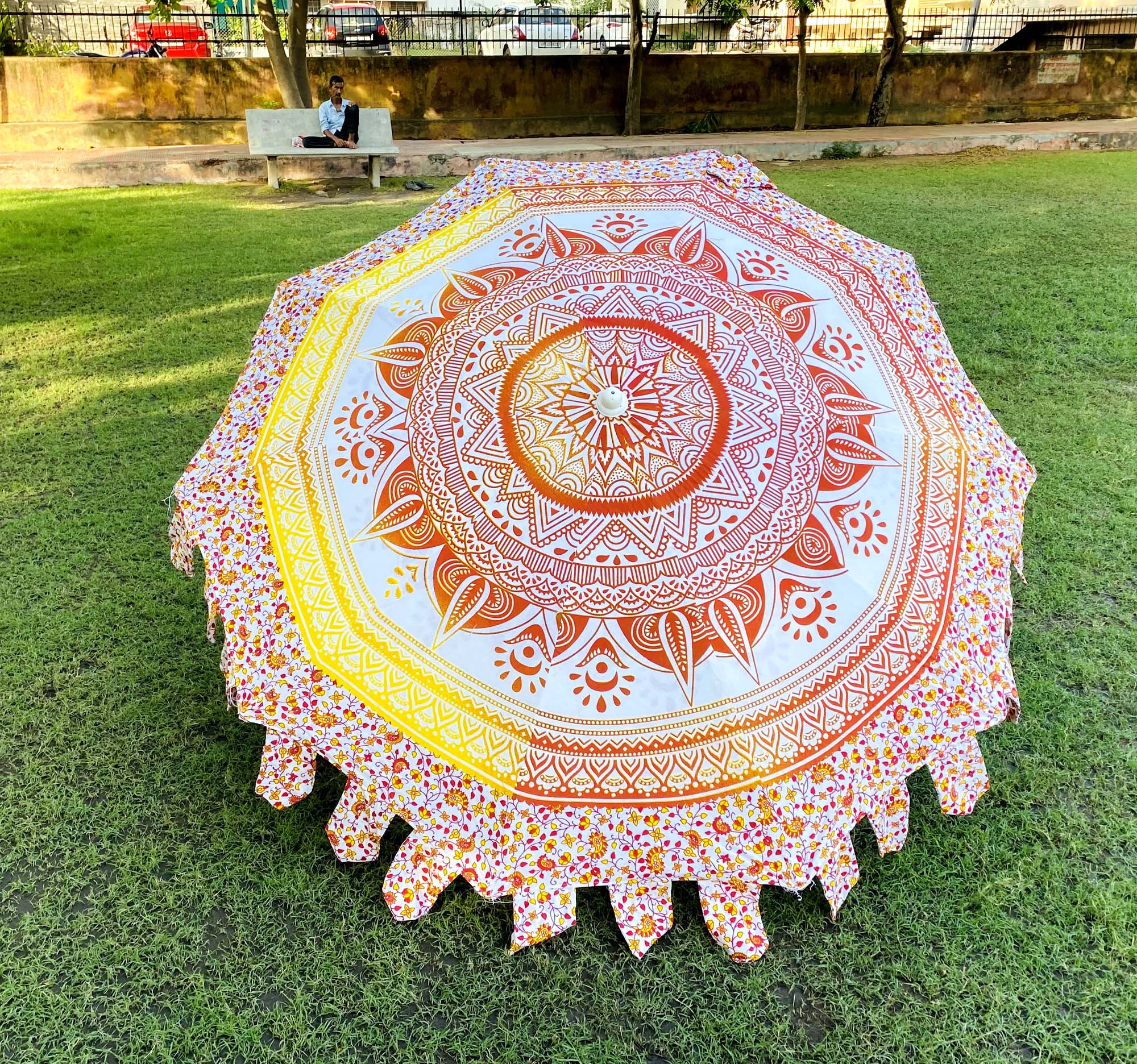 Indian Handmade Cotton Mandala Umbrella , Formal Event, Parasol Large ...