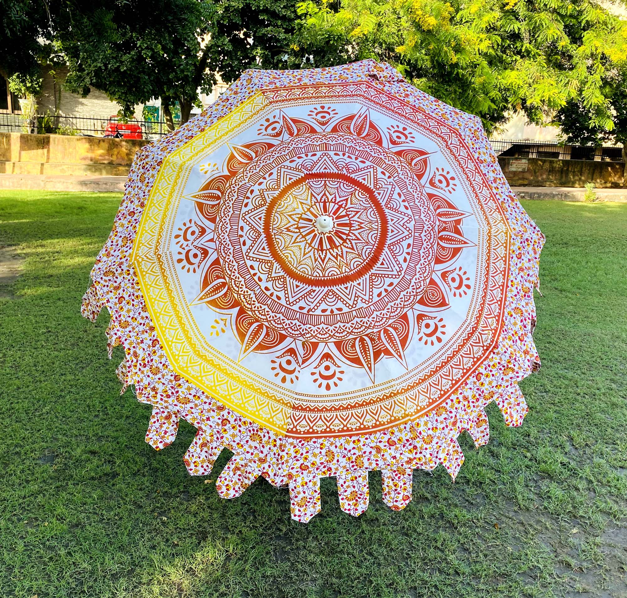 Indian Handmade Cotton Mandala Umbrella , Formal Event, Parasol Large ...