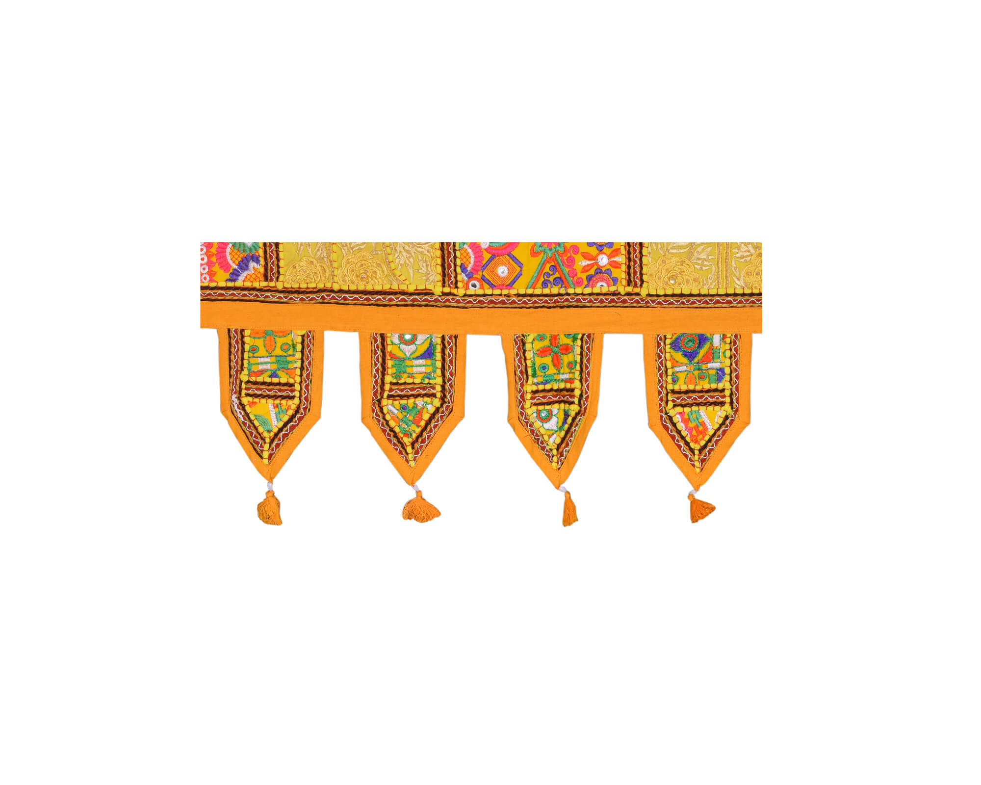 Handmade Door Hanging Embroidered Door Wall Hanging Toran Yellow Toran ...